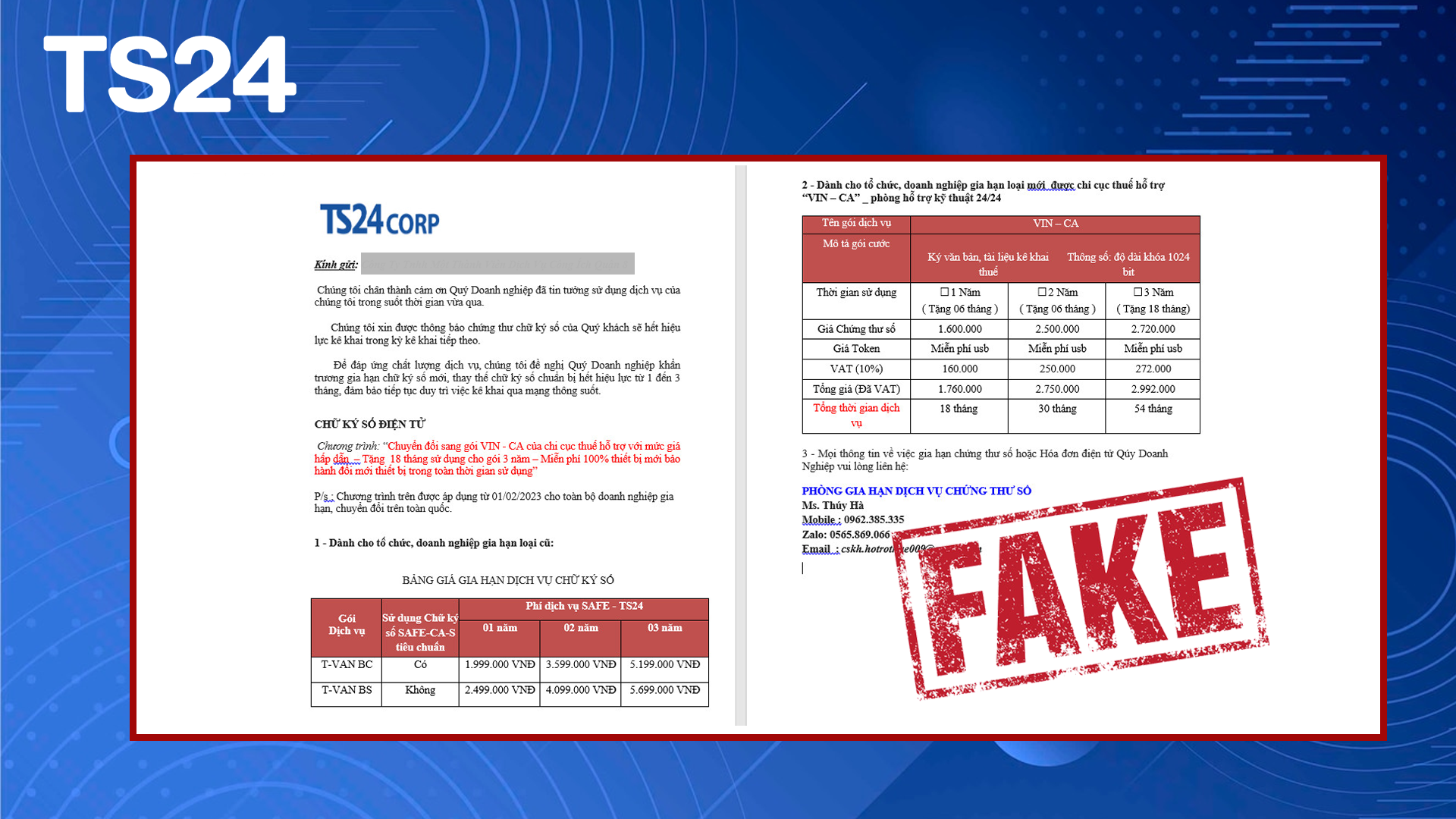 TS24 cảnh báo: Nhận biết và phòng tránh email mạo danh